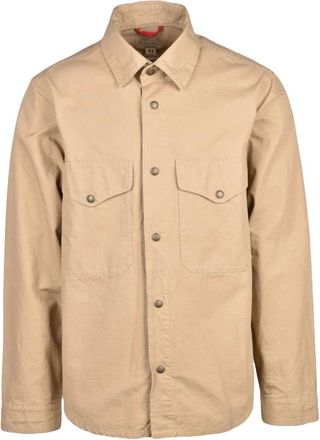 Manifattura Ceccarelli Homme, Chemises, Brun, Taille: 38 FR Military Canvas Shirt