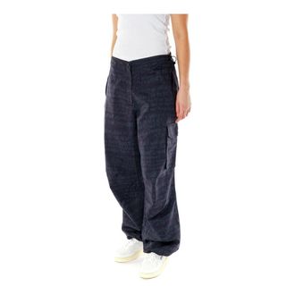 Daily Paper Clothing Bedruckte Fallschirmhose mit verstellbarer Taille - - Trousers - Damen - Blau - M