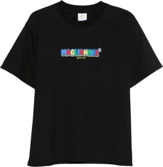 Magliano Homme, Tops, Noir, Taille: XL Logo-print T-shirt