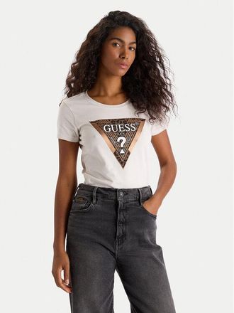 Guess T-Shirt W5BI28 J1314 Wei&szlig; Slim Fit