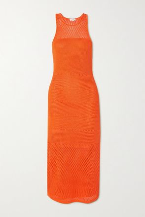 A.L.C. Roland Midikleid Aus Geh&auml;kelter Baumwolle - Orange