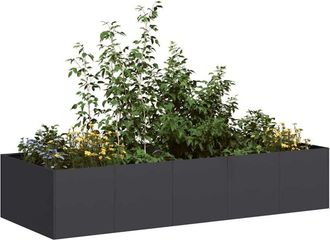 vidaXL Jardini&egrave;re noir 200x80x40 cm acier - Vidaxl
