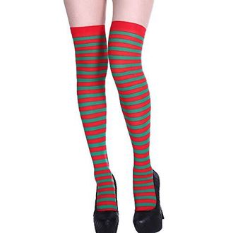 Generic Chaussettes Hautes Ray&eacute;es, Genou Imprimer Accessoires Robe Longue Chaussettes Rayure D&eacute;guisement F&ecirc;te Femmes Chaussettes