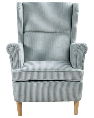 Beliani Gem&uuml;tlicher Ohrensessel Elegante Ausstrahlung Hellbeige Polsterbezug Abson