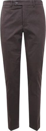 Incotex Homme, Pantalons, Brun, Taille: XL Chinos en Twill de Coton Coupe Droite
