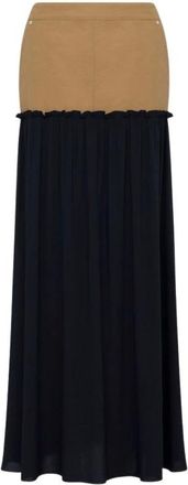 Moschino Femme, Jupes, Bleu, Taille: 42 FR Jupe en twill de coton