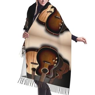 Generic Guitare Femme Etole Avec Gland Foulard &Eacute;pais Scarf Pour Hiver Automne Cadeau Mariage