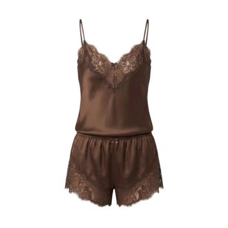 MC2 Saint Barth Ensemble haut et short Pilar - Femme - V&ecirc;tements de nuit et de d&eacute;tente - Brun - Taille: 38 FR