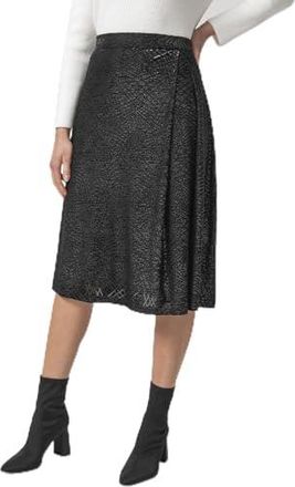 Damart Jupe Jacquard Velours Femme Noir Taille 54