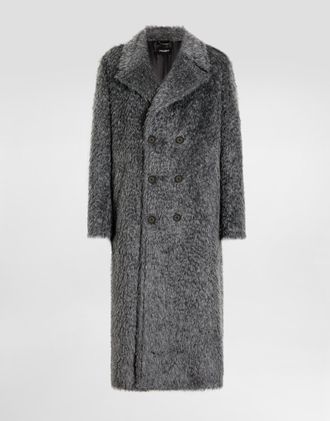 Dolce & Gabbana Double-breasted Fur-effect Coat - Mann M&auml;ntel Und Jacken Grau 50