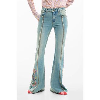 Desigual Femme, Jeans, Bleu, Taille: 40 FR Jeans 5 poches