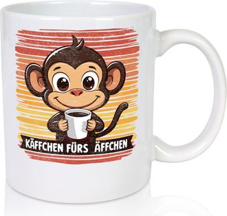 Generic K&auml;ffchen f&uuml;rs &Atilde;ffchen | Kaffeetrinker | Affe - Tasse Weiss - Kaffeetasse/Geschenk/Familie