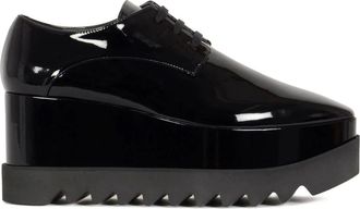 Stella McCartney Femme, Chaussures, Noir, Taille: 39 EU Elyse Shiny Patent Wedge