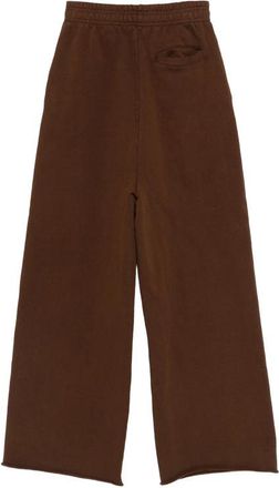 Entire studios Relaxed Wide-Leg Cotton Joggers - Brown