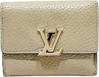 Louis Vuitton Portefeuille Tri-fold Pre-owned - Femme - Pre-owned - Beige - Taille: ONE Size