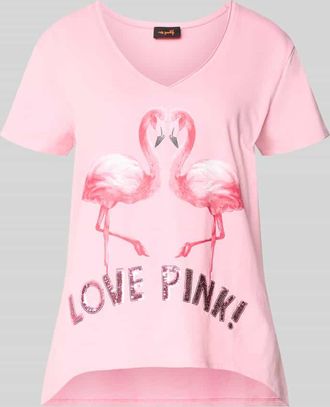 Miss Goodlife T-Shirt mit Motiv-Print Modell Flamingo Love Me