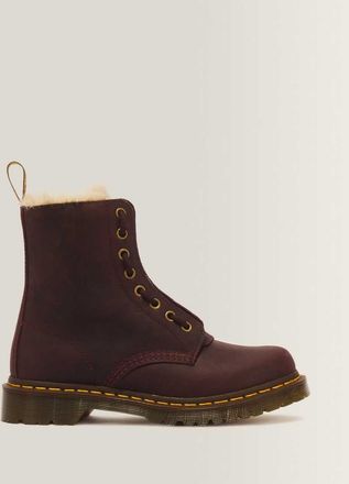 Dr. Martens 1460 Serena Zip 8-&Ouml;sen Crazy Horse Leder Stiefel in Rot, Gr&ouml;&szlig;e: 36