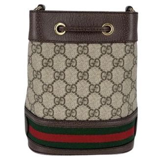 Gucci Pre-owned Vintage GG Supreme Canvas Schultertasche - - Pre-owned - Damen - Braun - ONE SIZE