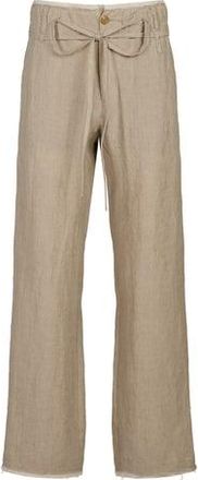 Post Archive Faction (PAF) Pantalon &agrave; taille d&eacute;chir&eacute;e et ceinture amovible en lin
