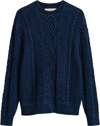 GANT Homme, Pulls, Bleu, Taille: 2XL Tricot ras du cou