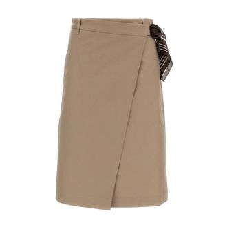 True Royal Midi-Wickelrock - - Skirts - Damen - Beige - M