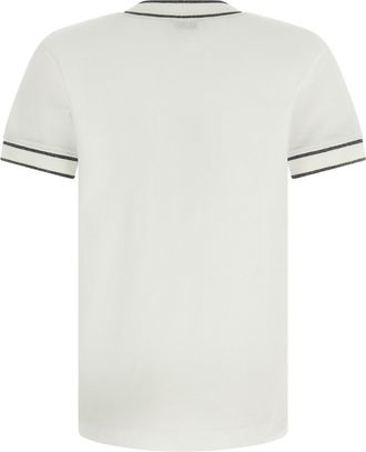Brunello Cucinelli Sparkling Lam&eacute;-Trimmed Cotton T-shirt - White