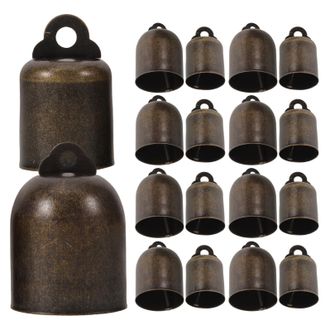 Angoily 20 St&uuml;ck Vintage Metallglocken 26mm 32mm - Rustikale Kuhglocken aus Eisen Wetterbest&auml;ndig Lauter Klang Dekoration Bastelzubeh&ouml;r f&uuml;r Weihnachten Selbst