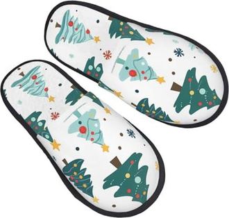 Generic Confortable Pantoufles Hommes Sapin de No&euml;l &Eacute;toile Color&eacute;e No&euml;l Pantoufles Maison Unisex Chaussons Femme pour Ext&eacute;rieur Int&eacute;rieur Maison L