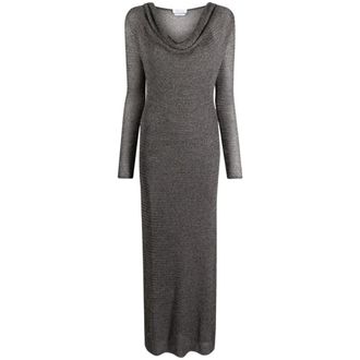 Blumarine Draped Long-Sleeve Dress - - Dresses - Damen - Grau - XS