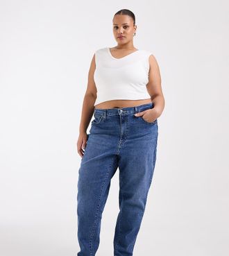 Levi's Plus - Jean mom taille haute - Bleu clair d&eacute;lav&eacute;