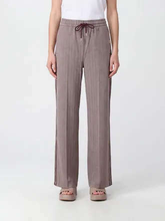 Liu Jo Pantalon droit ray&eacute; en viscose m&eacute;lang&eacute;e avec taille &eacute;lastiqu&eacute;e