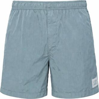 C.P. Company C.p. Company, Homme, Maillots de bain, Bleu, Taille: 3XL Short de bain mi-long &agrave; jambes droites teint en pi&egrave;ce