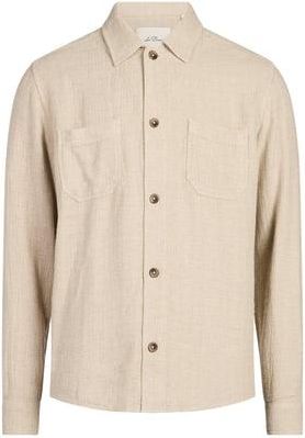 Les Deux Chemise droite en coton m&eacute;lang&eacute;