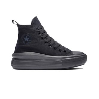 Converse Chuck Taylor All Star Move Platform Sneaker, Schwarz, Schwarz, Dunkelgrau, Rauchgrau, 38.5 EU