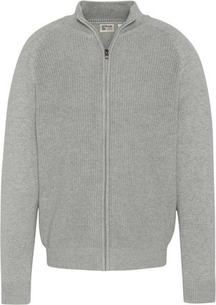 Schott NYC Schott Nyc, Homme, Pulls, Gris, Taille: M Pull zippé côtelé