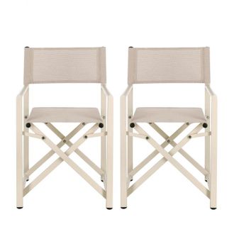 Hellin Chaises de metteur en sc&egrave;ne pliables dext&eacute;rieur (lot de 2) - CABOURG