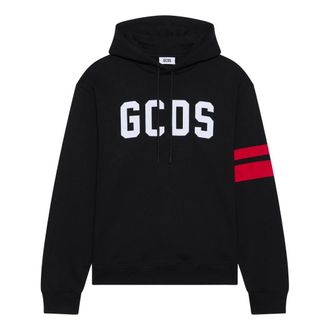 GCDS Gcds - SweaT-shirt &agrave; capuche Logo Regular - Homme - Sweatshirts et sweats &agrave; capuche - Noir - Taille: L