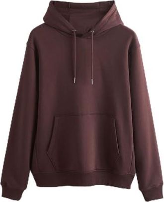 Next Sweat Homme à Capuche - Jersey Coton Premium, Poche Kangourou Rouge Bordeaux XXL