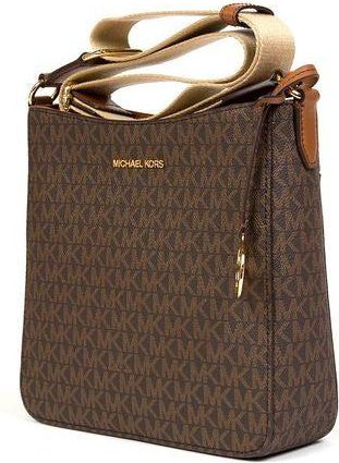 Michael Kors Womens Crossbody Bag Brown 89.coated Canvas Polyester Crossbody-bags
