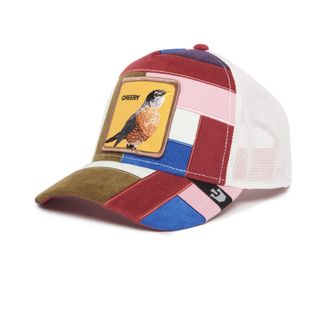 Goorin Brothers Trucker Cap Cord Patchwork Right Side of The Bed Red Mehrfarbig, Size:OneSize
