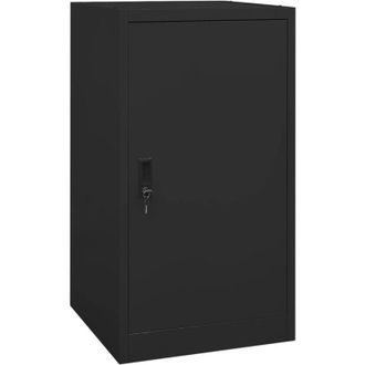 vidaXL Armoire &agrave; selles Noir 53x53x105 cm Acier Vidaxl