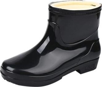 Generico Bottes de pluie pour femme, basses, imperméable, pour femme, hiver, coloré, jardin, chaussures chaudes, tronquettes, pour femme, bottes de pluie moyen