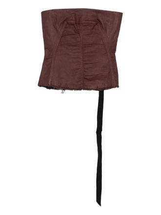 Rick Owens haut à design sans bretelles - Rouge