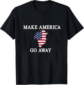 Generic T-shirt Make America Go Away pour femmes et hommes, Noir, 3XL
