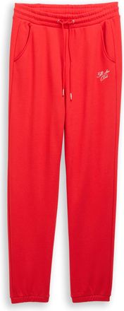 Tom Tailor Damen 1048880 Jogginghose Mit Glitzer-Stickerei, 12880 - Brilliant Red, XL EU