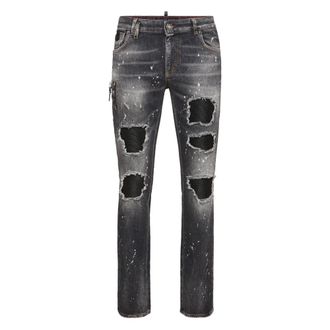 Philipp Plein Homme, Jeans, Noir, Taille: W31 Jean Coupe Rock Star 5 Poches