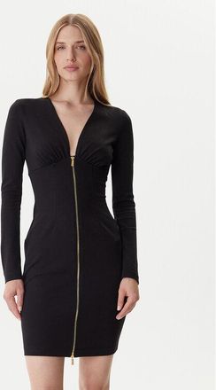 Just Cavalli Strickkleid 79PAO937 J0092 Schwarz Slim Fit