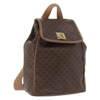 Celine Pre-owned Vintage Macadam Canvas Backpack - - Pre-owned - Damen - Braun - ONE SIZE