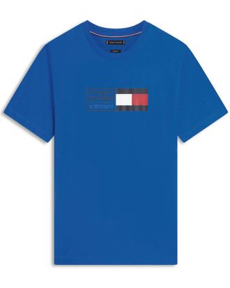 Tommy Hilfiger T-Shirt aus Baumwolle mit Label-Frontprint, Regular Fit in