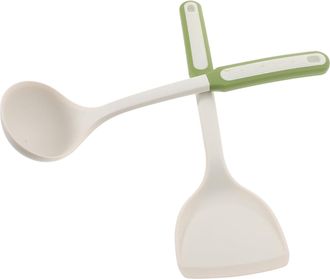 Aboofan Komplette Silikon Kochutensilien Suppenkelle Spatel 2er Set Küchenutensilien Antihaft Hitzebeständig Multi